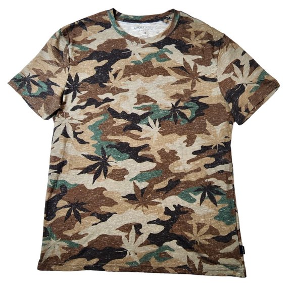 Lucky Brand | Shirts | Lucky Brand Mens Camo Weed Leaf T Shirt ...